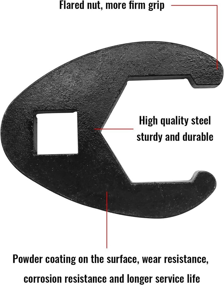 Crows foot Wrench Set 1/2" and 3/8” Drive Flare Nut Crowfoot Wrench Set ...