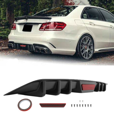 Car Rear Diffuser 6-Fins Bumper Lip Splitter For Mercedes Benz W212 ...