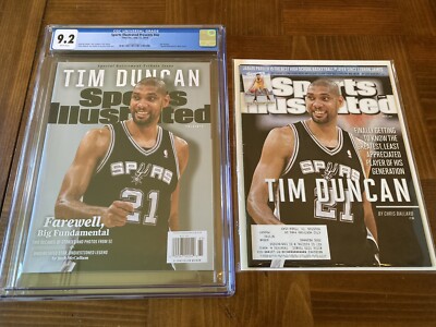 Tim Duncan Sports Illustrated CGC 9.2 White Newstand (Tribute- 2016 ...