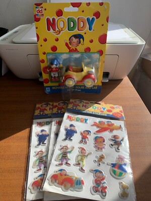 Noddy Figure With Movable Car & Glitter Stickers Bundle | eBay UK