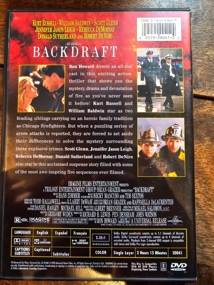 Backdraft DVD | eBay