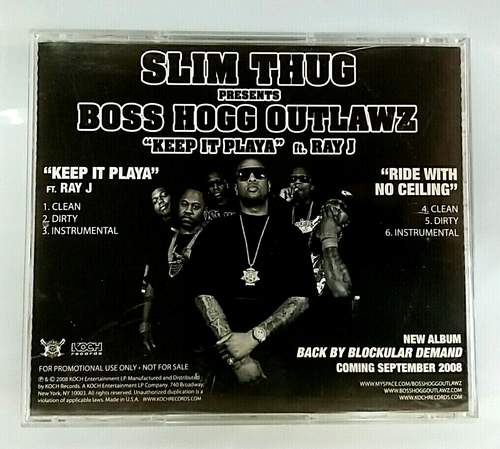 (CD) Slim Thug, Boss Hogg Outlawz ‎– Keep It Playa, Promo, KOC-DS-5094 ...