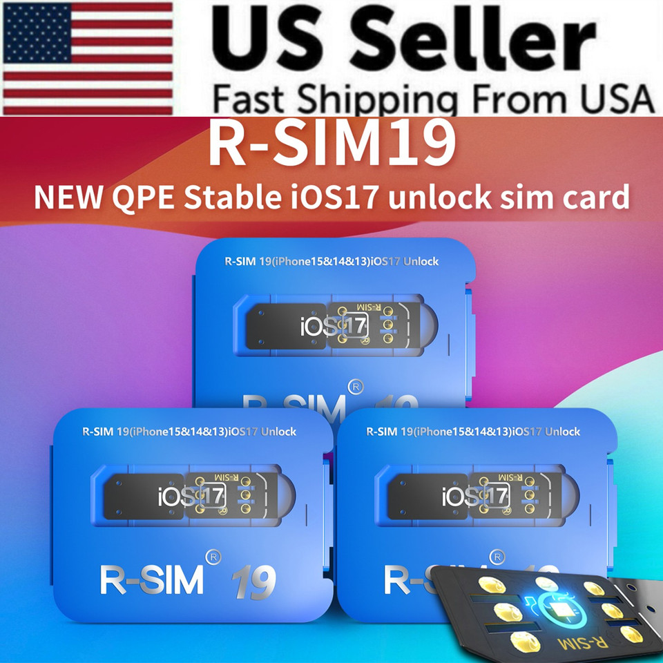 R-SIM19 NEW QPE Stable Unlock SIM Card For iPhone 15 Plus 14 13 Pro Max ...