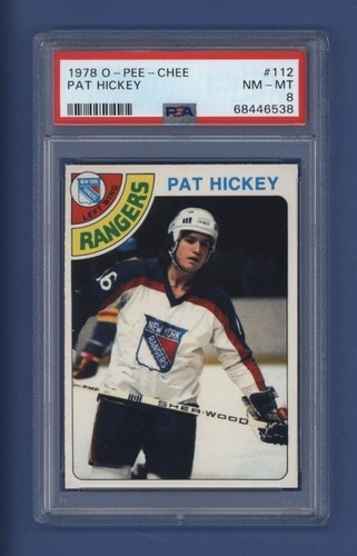 1978-79 OPC O-PEE-CHEE #112 PAT HICKEY PSA8 NM-MT New York Rangers VERY ...