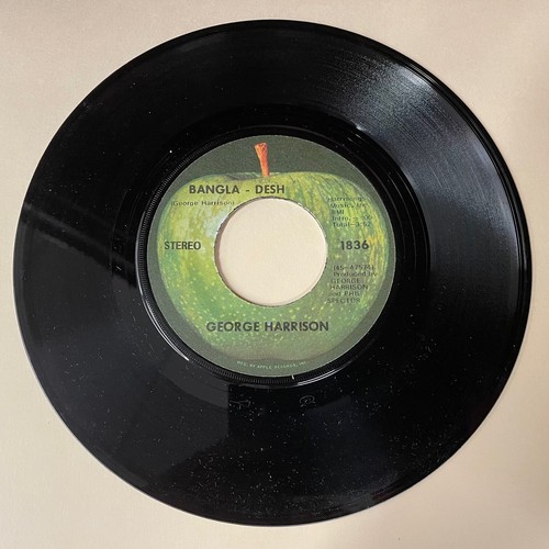 GEORGE HARRISON "BANGLA-DESH/DEEP BLUE" 45 RPM 1971 PS APPLE 1836 NICE ...