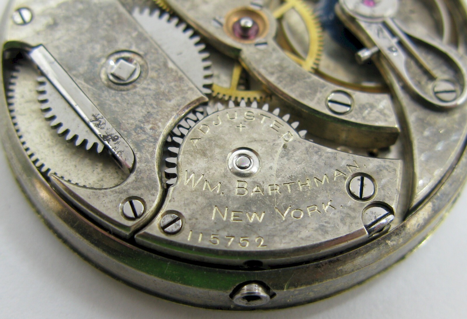 Quality Agassiz Pocket Watch Movement for parts .. OF 39.2 mm fit Open ...