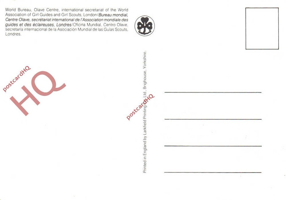 Postcard~ London, Olave Centre, World Bureau, Girl Guides and Girl ...