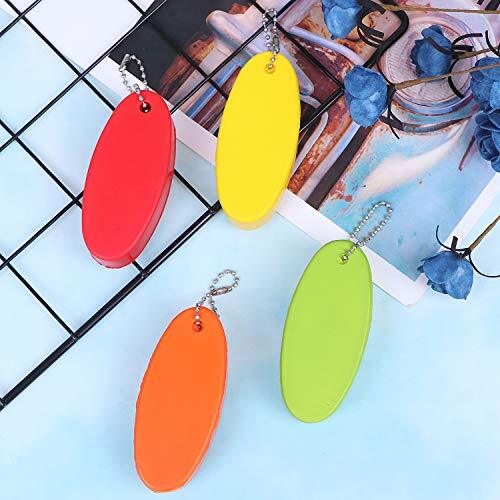8 Pcs Floating Keychain Oval Float Key Ring for Boating Fishing Sailing ...