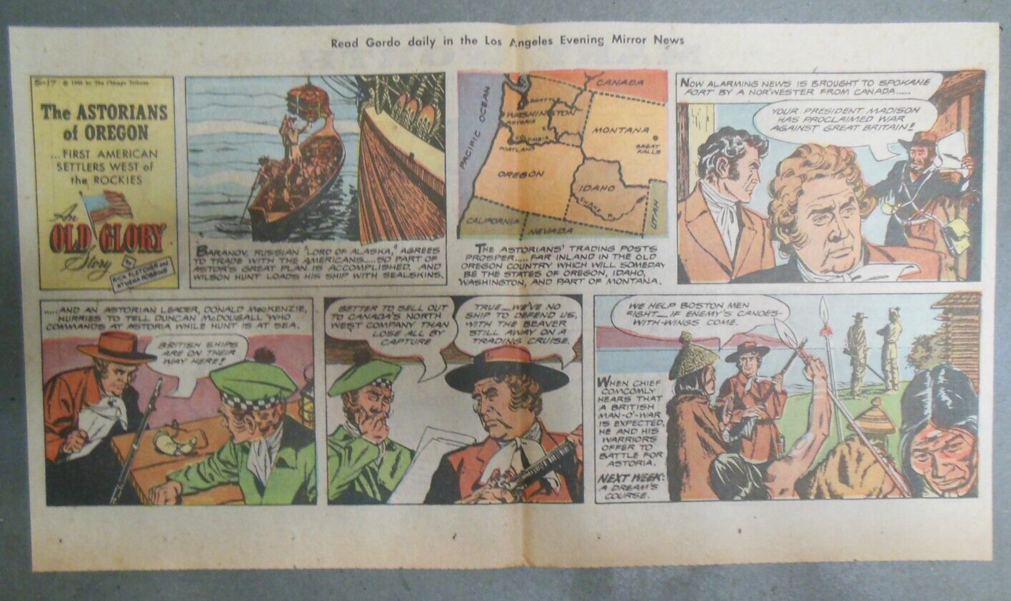 Old Glory at the Crossroads by Rick Fletcher 5/17/1959 Size: 7.5 x 15 ...