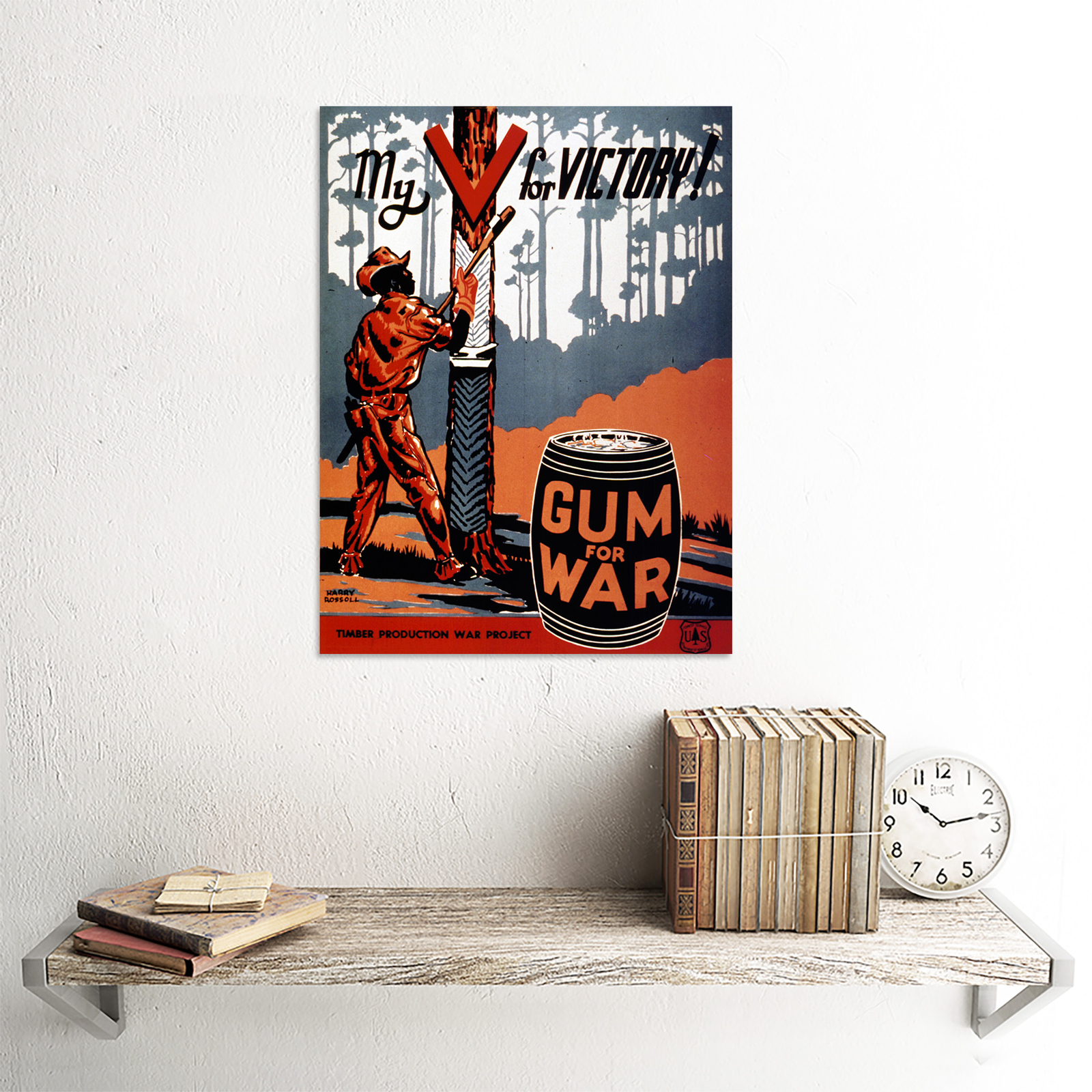 PROPAGANDA WAR WWII USA GUM VICTORY FOREST TIMBER FINE ART PRINT POSTER ...