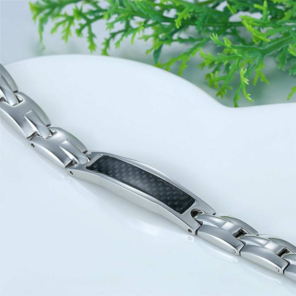 Men Women Stainless Steel Magnetic Therpay Bracelet For Arthritis and ...