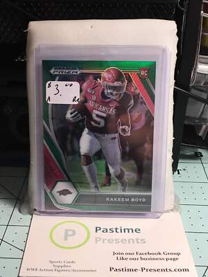 2021 Prizm Draft Picks #152 Rakeem Boyd Green Prizm RC Arkansas (A) | eBay