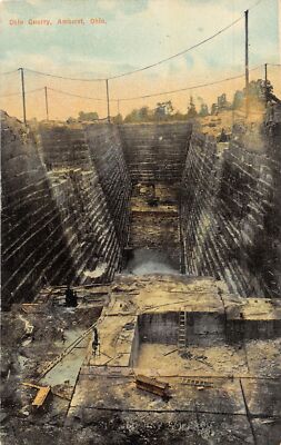 J69/ Amherst Ohio Postcard c1910 Quarry Scene Stone 389 | eBay