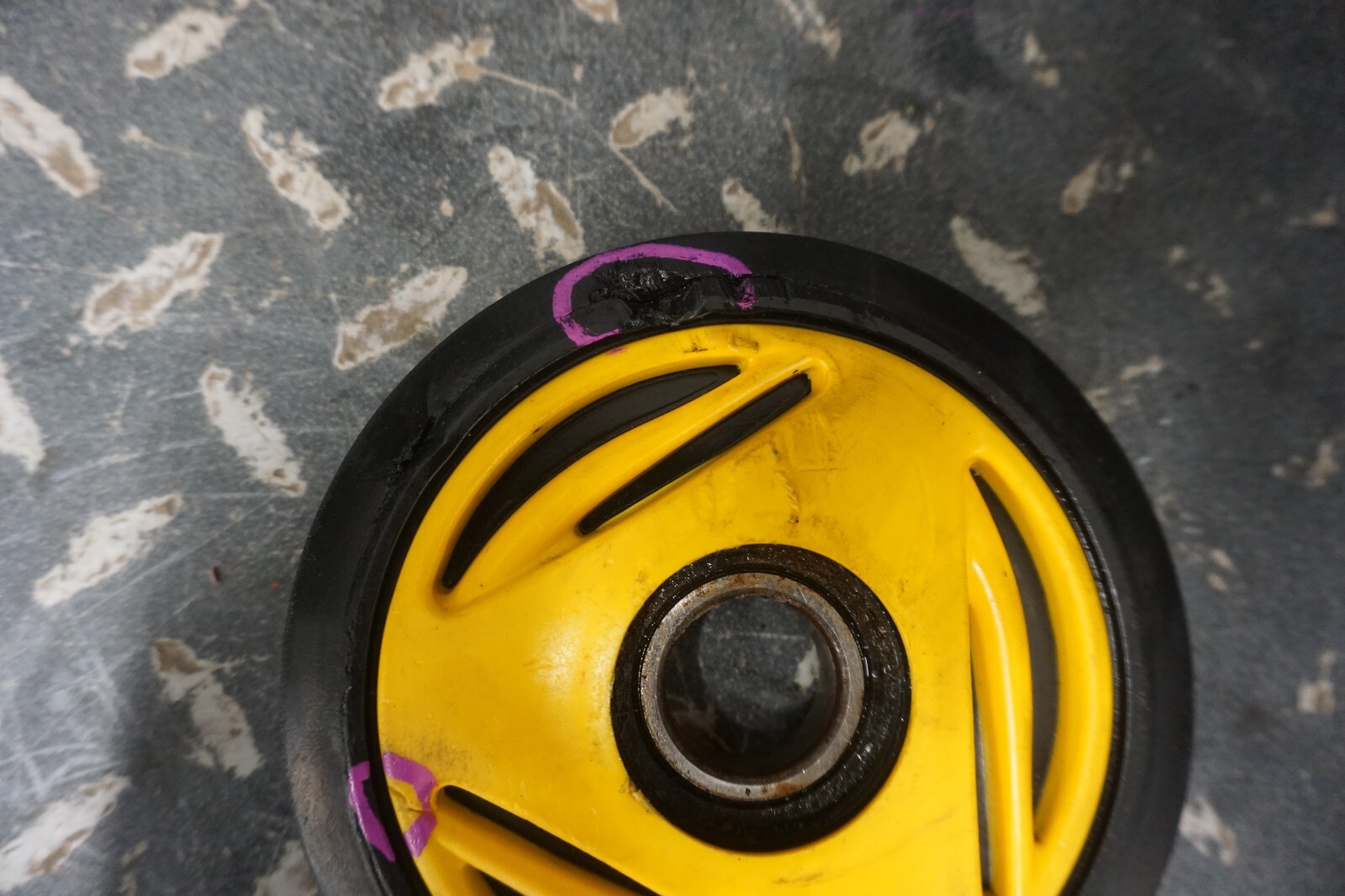 1998-2012 Ski-Doo OEM Idler Outer 165mm Wheel Yellow MXZ Grand Touring ...