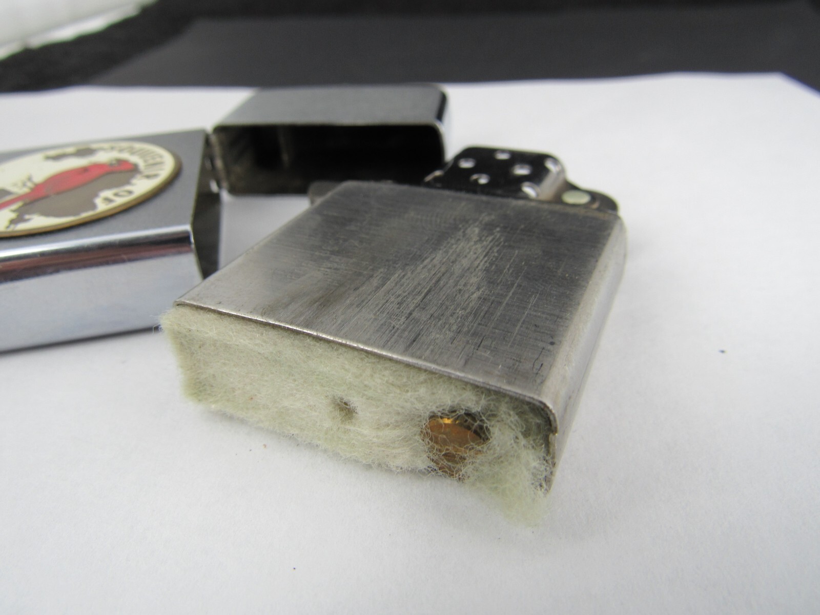 RARE Zippo Lighter 1977 vintage SOUVENIR OF OHIO state Cardinal bird 3D ...