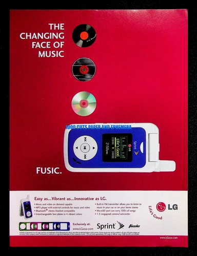 LG Fusic Flip Cell Phone MP3 Player 2006 Trade Print Magazine Ad Poster ...