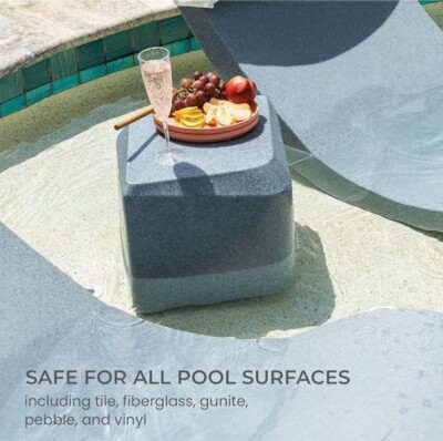 Aqua Outdoors - Small Side Table - for Inside Pool, Sun Shelf & Patio ...