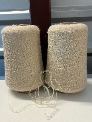 Nice Lot 2 Spool Cone TINY Boucle/Baby Alpaca Cotton Yarn Mx 1lb 3oz 540g 5015 C | eBay