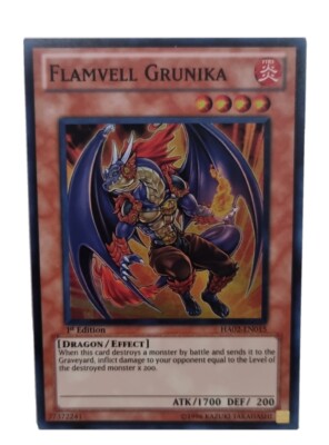 Yugioh Card - Flamvell Grunika HA02-EN015 Super Rare 1st Edition | eBay ...
