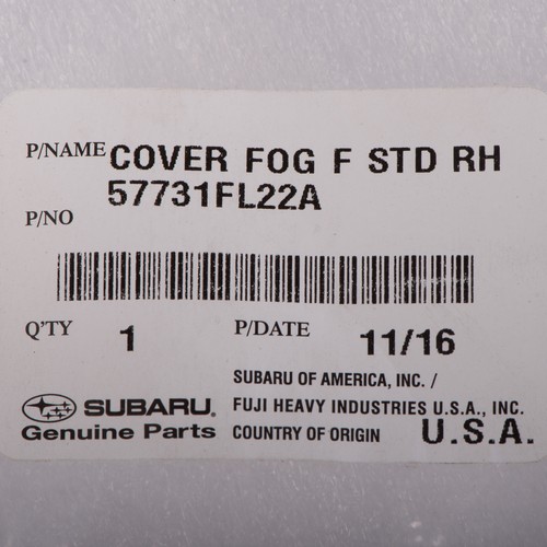 OEM 2017-2019 Subaru Impreza Front Right Bumper Fog Light Cover Bezel ...