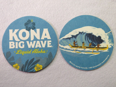 BEER Coaster KONA BREWING Big Wave Golden Ale Liquid Aloha ~ HAWAII ...