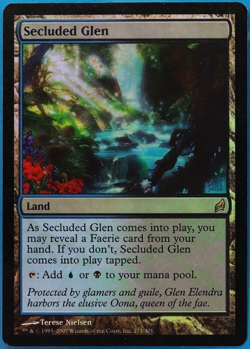 Secluded Glen FOIL Lorwyn HEAVILY PLD Land Rare MAGIC CARD (ID# 487636 ...
