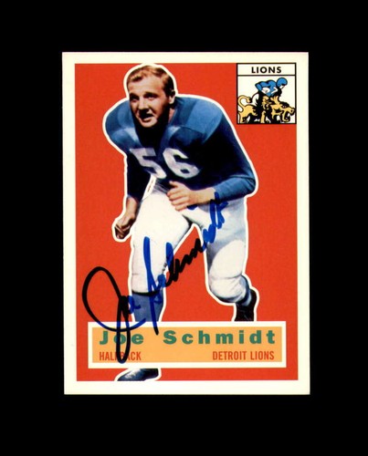 Joe Schmidt Signed 1994 Topps Archives 56 Detroit Lions Autograph | eBay