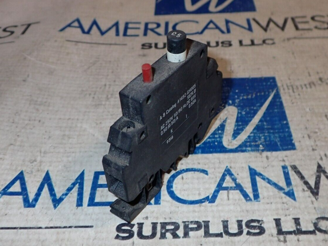 Allen Bradley 1492-GH005 Series B 0.50 Amp 250 VAC 65 VDC Din Rail ...