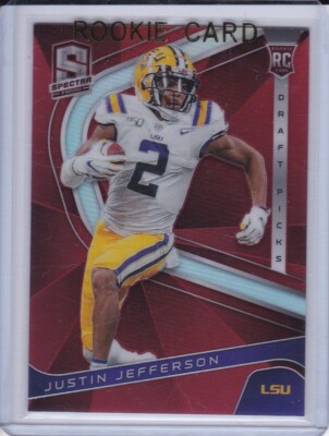 JUSTIN JEFFERSON ROOKIE CARD 2020 Spectra RARE RED PRIZMS $$ RC ...
