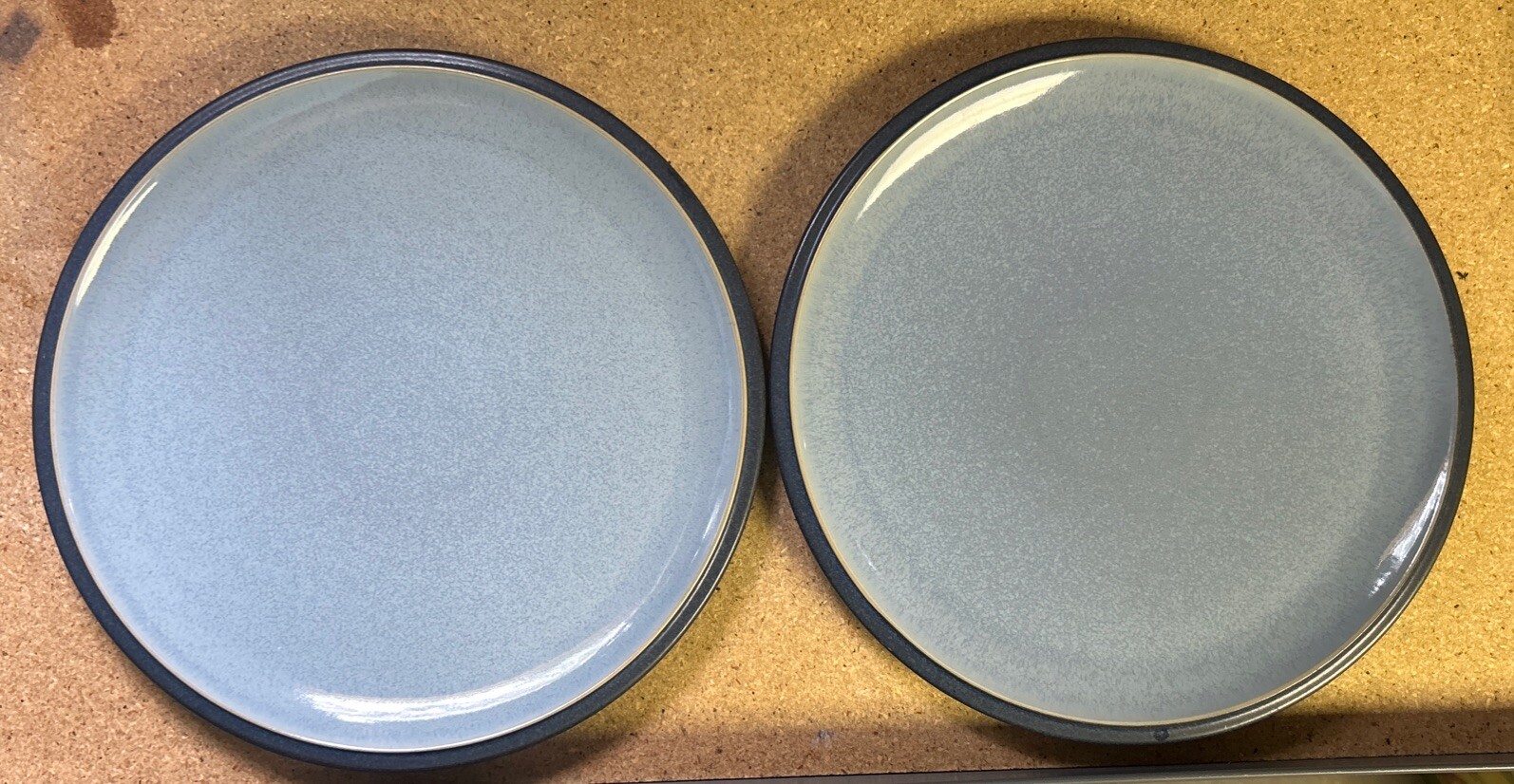 Two Denby Blue Jetty Dinner Plates Cornflower Blue 10-1/2” England | eBay