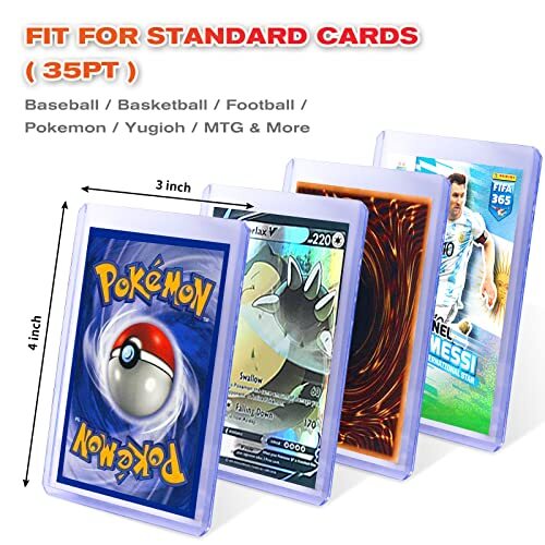 3"X4" Card Sleeves Top Loaders for Cards Baseball Card Protectors Hard ...