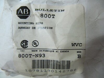 (NEW) Allen-Bradley Bulletin 800T Mounting Ring Cat. 800T-N93 Ser B | eBay