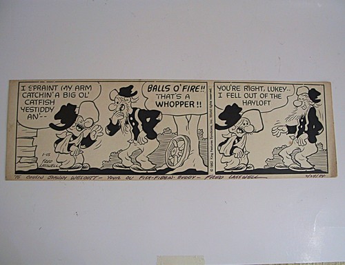 Barney Google & Snuffy Smith Original Comic Strip Art, by Fred Lasswell ...