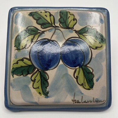 Fratantoni Vietri Italian Terra Cotta Wall Hanging Tile Trivet Fruit ...