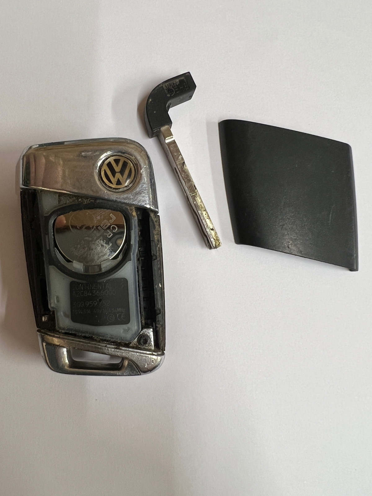 Volkswagen 3 Button Remote Smart Key Fob Golf PASSAT Etc Tested 3g0 959 ...