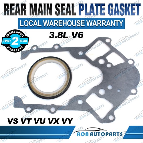 REAR MAIN SEAL + PLATE GASKET HOLDEN STATESMAN VS WH WK CAPRICE 3.8L V6 ...