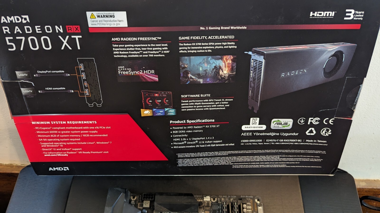 Computer Parts Bundle AMD GPU, i7-7700k, Asus Mobo, 32GB of RAM, Logi ...