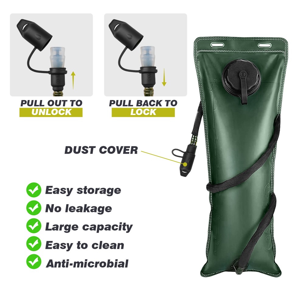 2-10L Water Bladder Bag Hydration System Backpack Survival Pack Camping ...