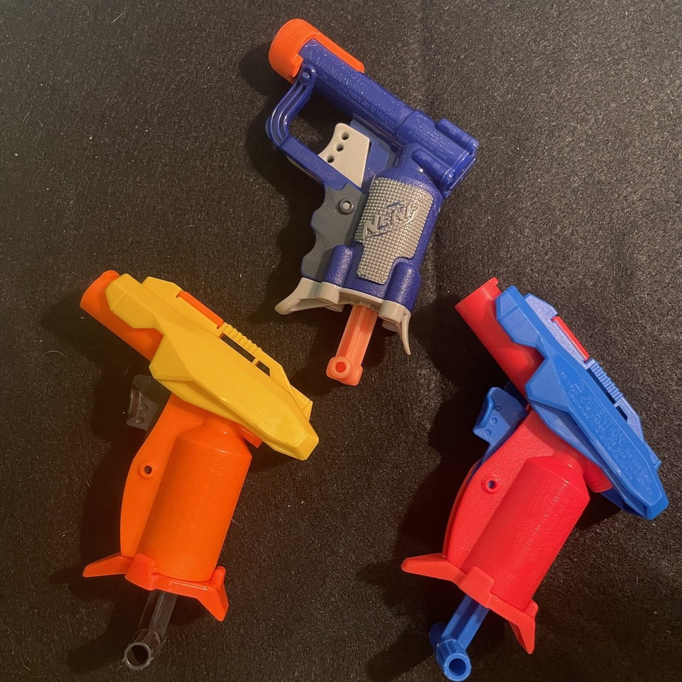 Hasbro NERF Jolt N-Strike Blue Alpha Strike Orange & Red Mini Pocket ...