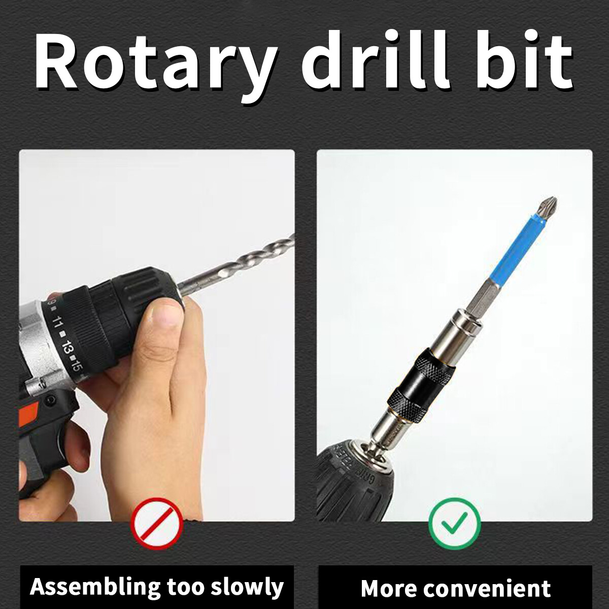 Steel Impact Magnetic Pivoting Bit Tip Holder Swivel Screw Drill Bits ...