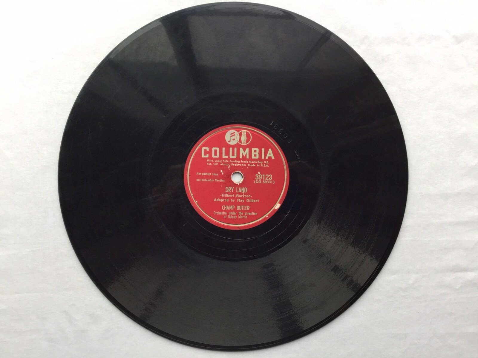 Champ Butler 78rpm Single 10-inch Columbia Records #39123 Dry Land | eBay