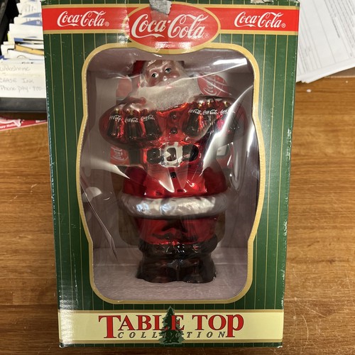 1998 COCA-COLA SANTA TABLE TOP COLLECTION MERCURY GLASS ORIGINAL BOX | eBay