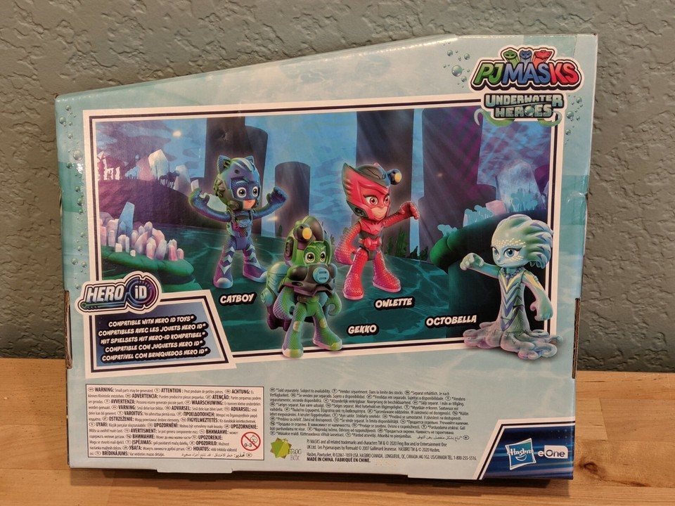 PJ Masks Underwater Heroes Dive Time Mission 4 Pack Action Figures ...