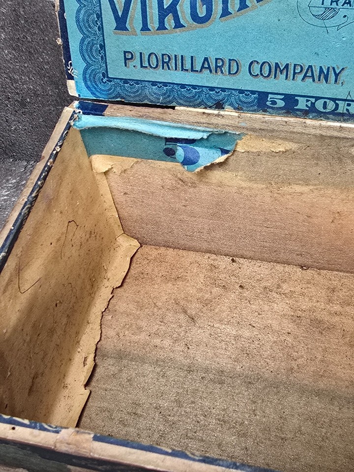 Old Virginia Cheroots Wood Cigar Box 5 for 10¢ Black Americana ...