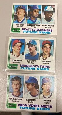 1982 Topps Future Stars Rookies Seattle Mariners Minnesota Twins New ...