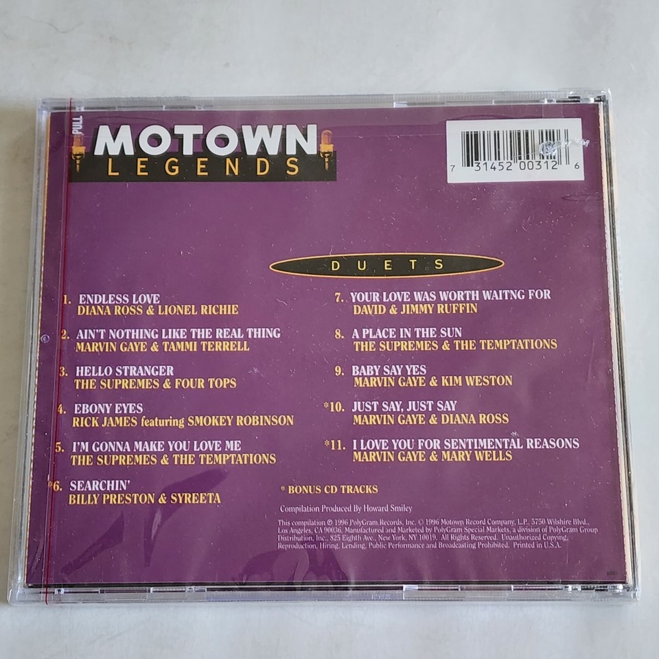SEALED MOTOWN LEGENDS DUETS CD DIANA ROSS LIONEL RICHIE MARVIN GAYE ...