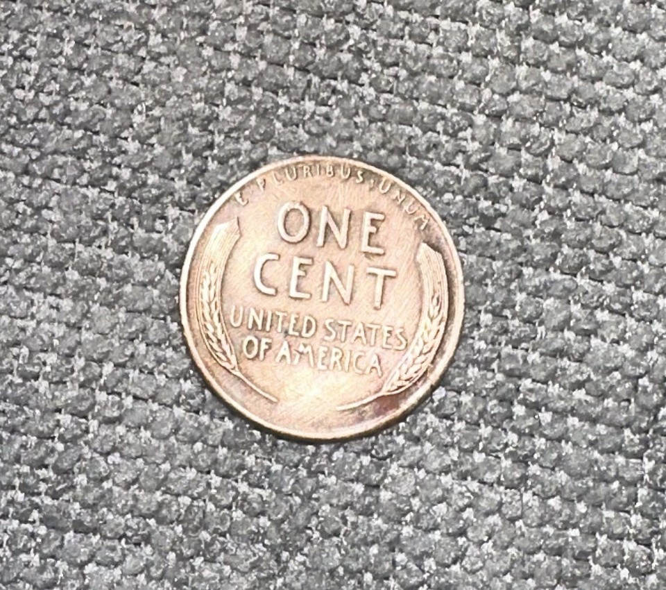 RARE - 1955 S- Error - Wheat Penny "L" In Liberty up rim due to offset ...