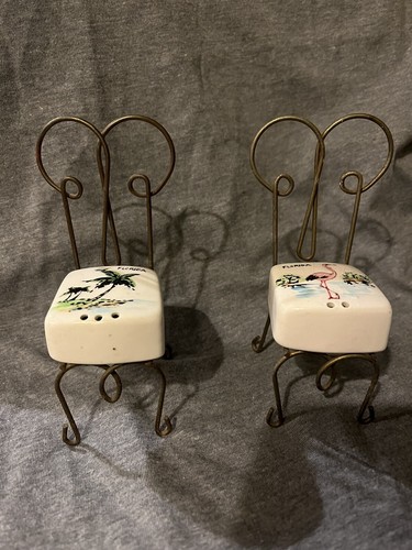 Vintage Florida Wire Chair Salt And Pepper Shaker | eBay