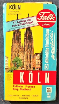 VINTAGE 2000 FALK PLAN No 148 KÖLN COLOGNE GERMANY PLAN ROAD MAP Guide ...