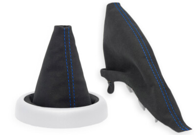 FOR MINI COOPER R50 GEAR SHIFT BOOT + HANDBRAKE GAITER ALCANTARA ...